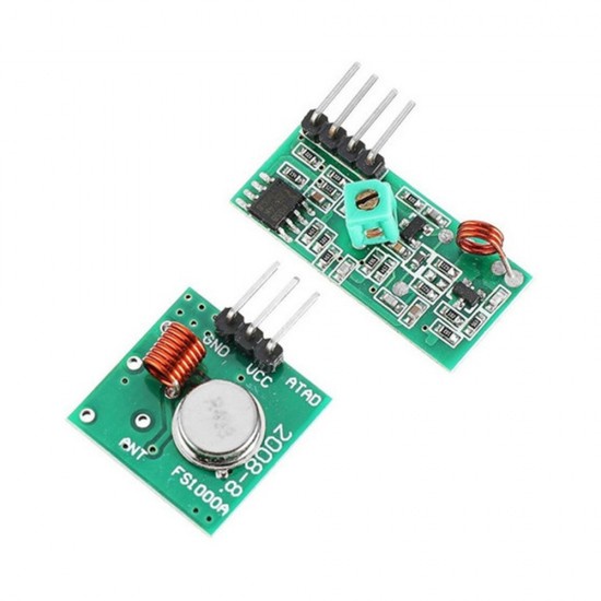 Par de Módulo Rf Transmissor E Receptor Para Rádio Alarmes e Controles ...