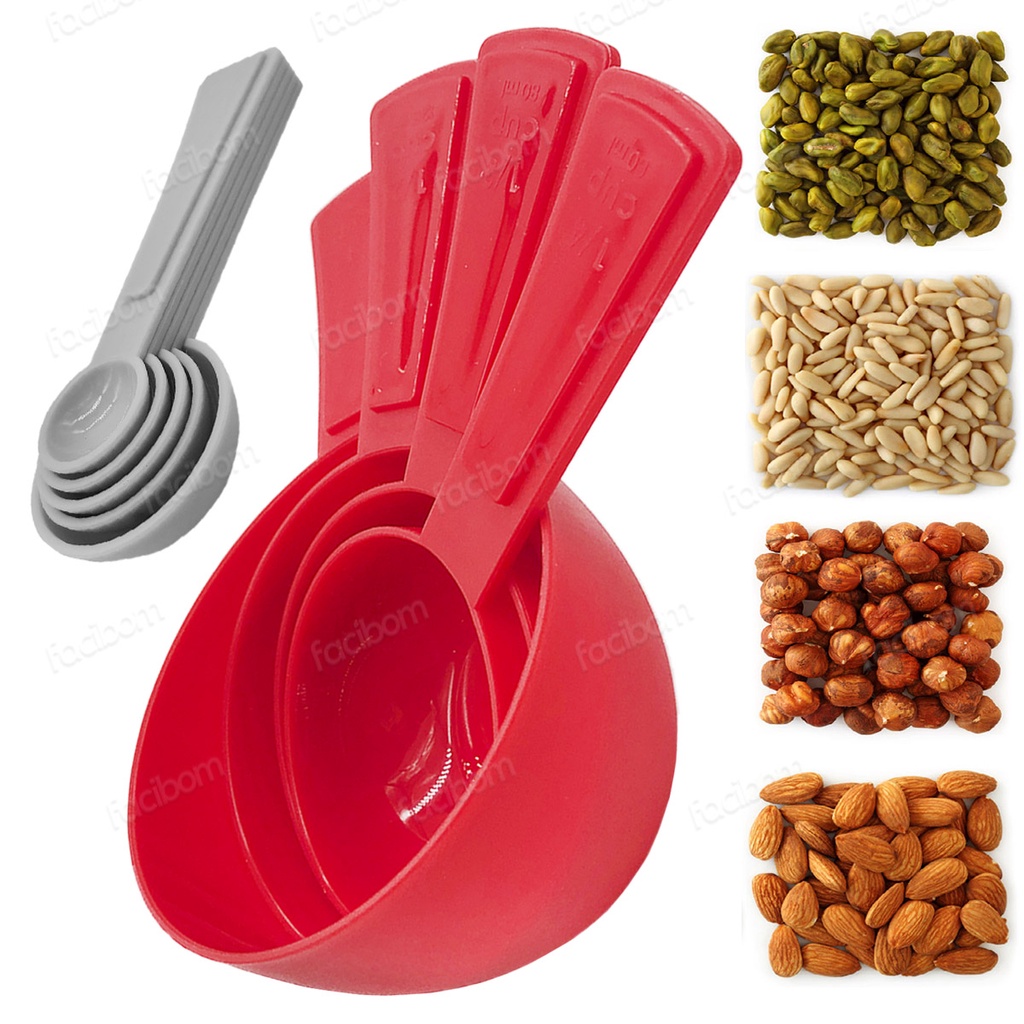 Kit Colheres Medidoras Precisão Xícaras Medidas Chá Cozinha | Shopee Brasil