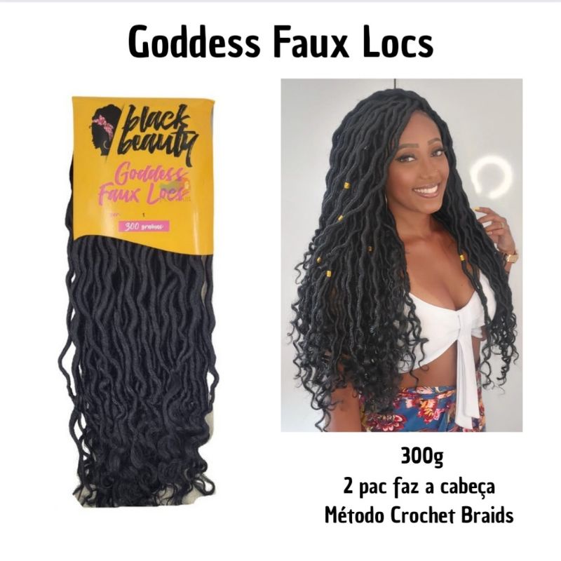 Cabelo Black Beauty Goddess Faux Locs 300g 63cm | Shopee Brasil