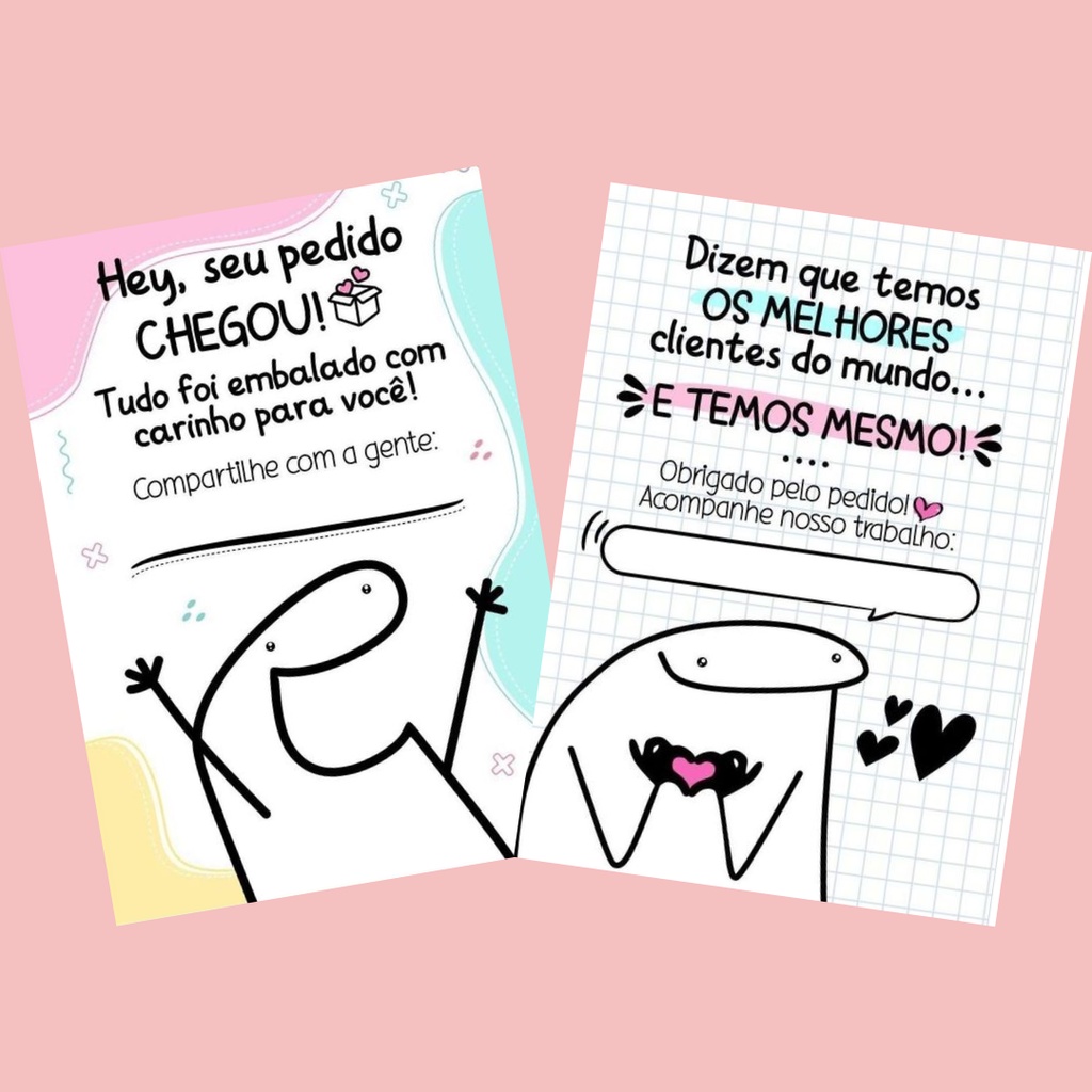 55 Cartões de agradecimento Flork | Card | mimo cliente | Shopee Brasil
