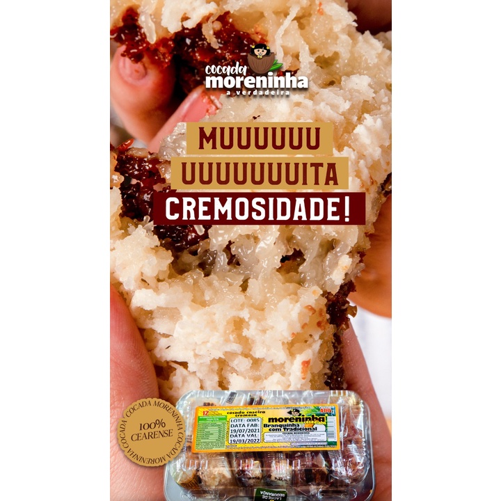 Cocada Moreninha Cremosa 400g Shopee Brasil