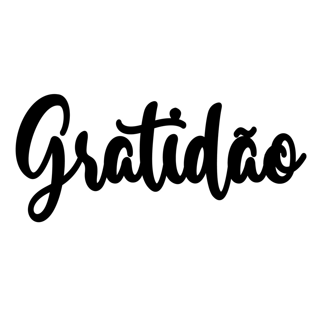 Lettering Palavras GRATIDÃO em MDF 3mm Preto para Decoração pode ser ...