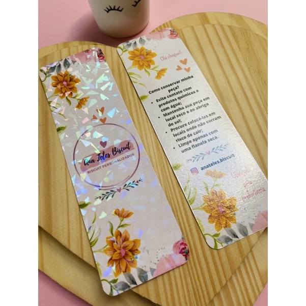 Marcador de Página personalizado - frente holográfica - 230gr | Shopee Brasil
