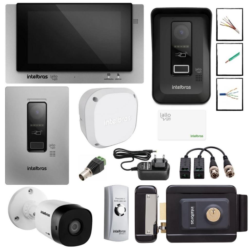 Kit Completo Master Video Porteiro Wi-Fi Allo wT7 Intelbras | Shopee Brasil