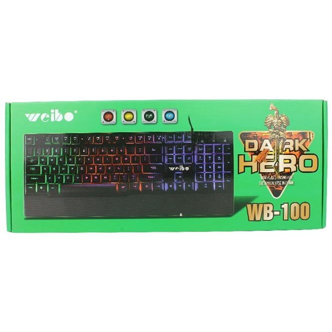 Teclado Gamer Weibo - WB-100 - DARK HERO | Shopee Brasil