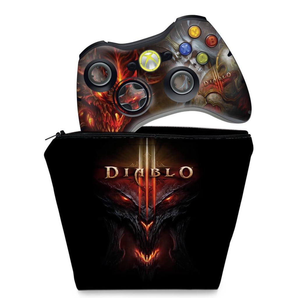 Capa Case e Skin Adesivo Xbox 360 Controle - Diablo 3 | Shopee Brasil