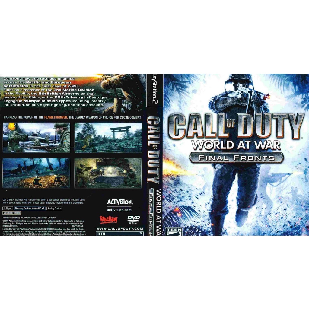 Jogo Call of Duty World at War Final Fronts ps2 | Shopee Brasil