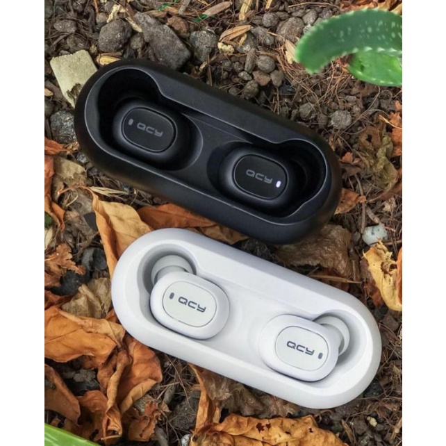 Fone De Ouvido Sem Fio Qcy T1c Bluetooth 5.0 Preto/Branco | Shopee Brasil