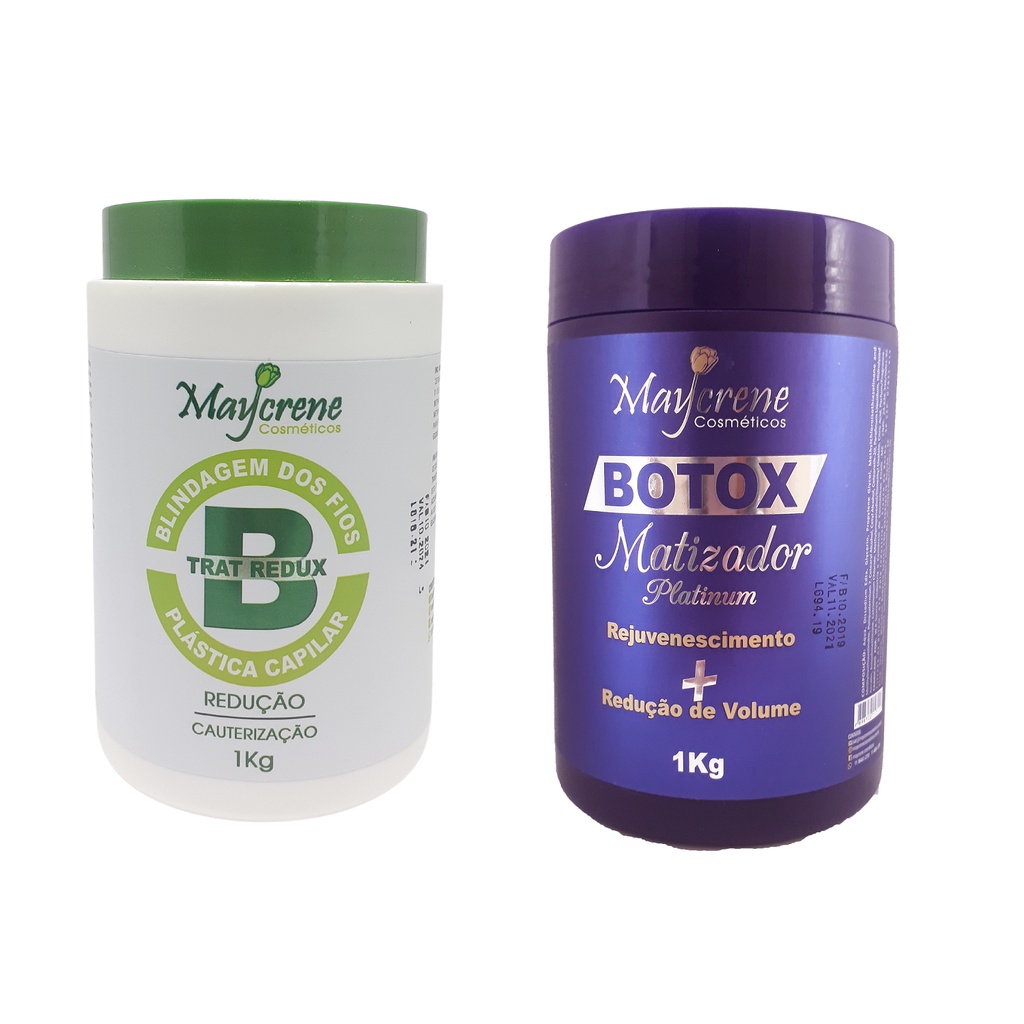 Botox Profissional Trat Redux 1kg mais Botox Matizador Platinum 1kg ...