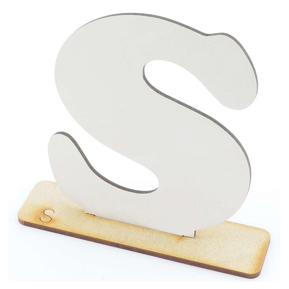 Letra de Mesa em MDF Branco 10cm de Altura 1 Unidade - S | Shopee Brasil