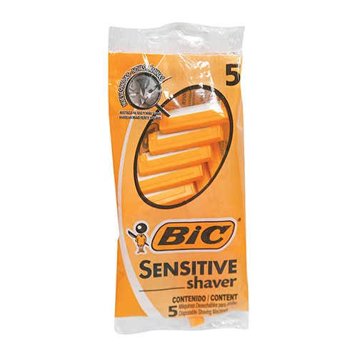 Aparelho Bic Sensitive Shaver Barba Com 5 Unidades | Shopee Brasil
