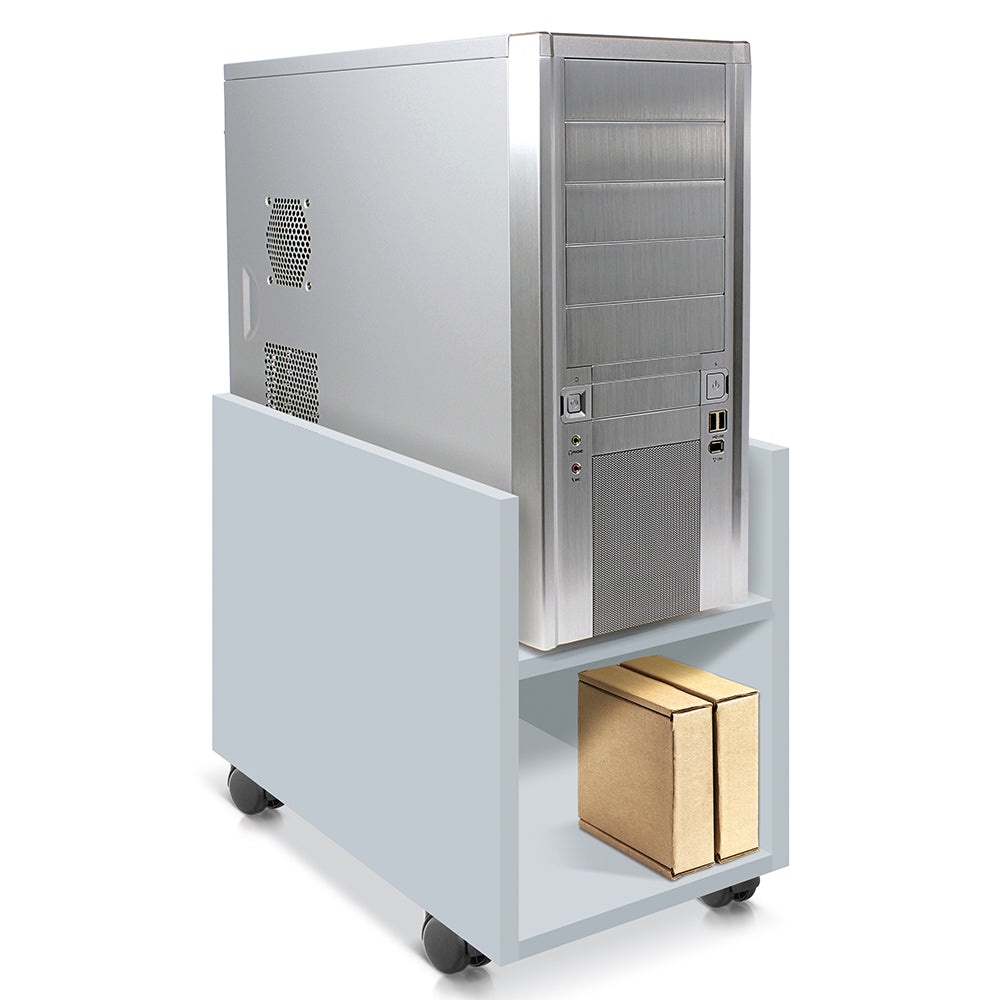 Suporte De Gabinete Cpu Computador Com Rodas Em Mdf c/prateleira ...