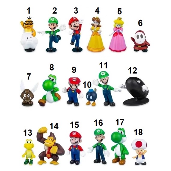 Turma do Mário Bross - Miniaturas | Shopee Brasil