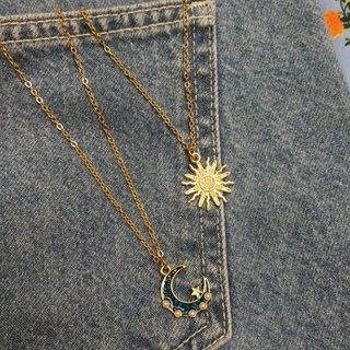 Colar Sol e Lua da Amizade ou Casal Colar da Amizade Para 2 Par | Shopee Brasil