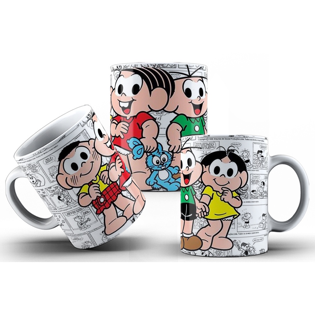 Caneca Turma Da Mônica Personagens Presente | Shopee Brasil