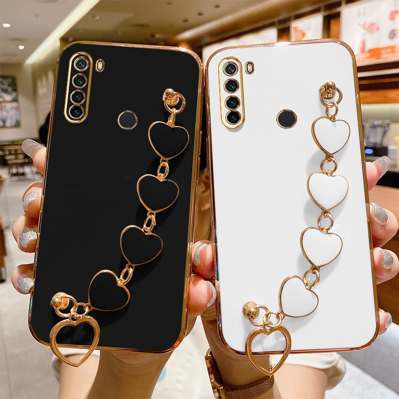 capa de celular Xiaomi Redmi Note 8 2021 Note 8 Pro Love Heart Pulseira ...
