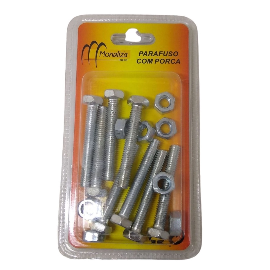 Kit parafuso com porca 8 unidades 40mmX6mm | Shopee Brasil