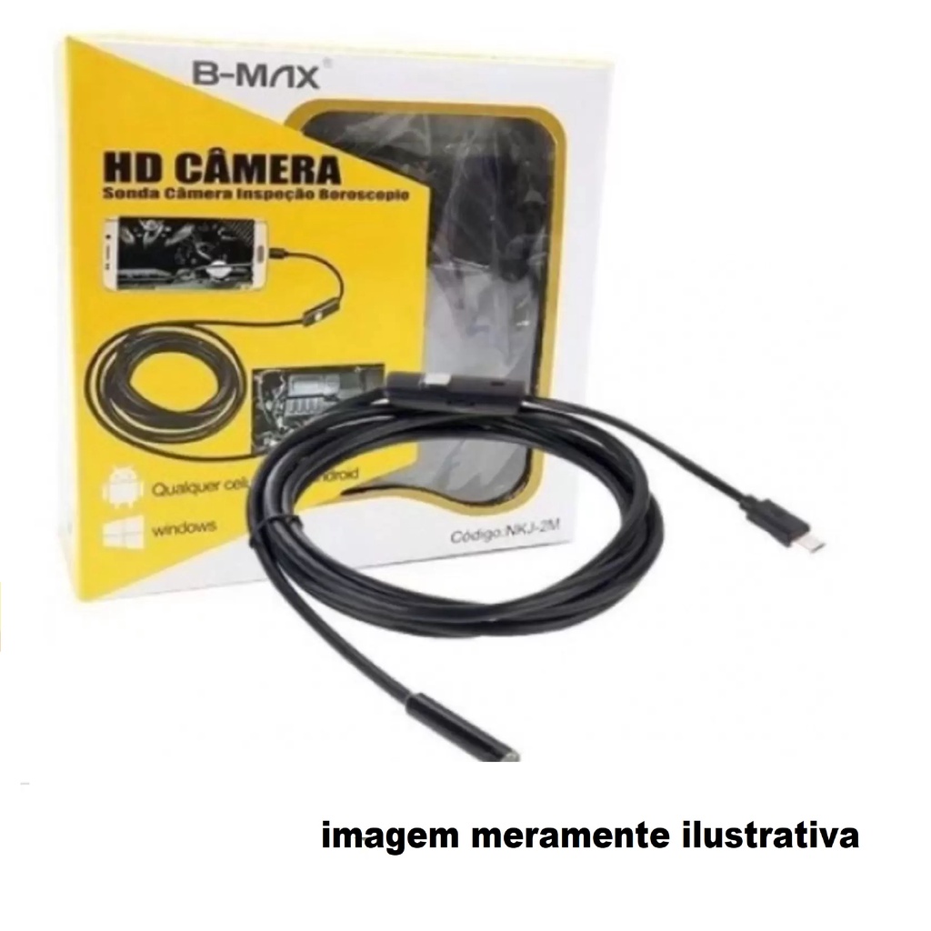 Sonda câmera inspeção boroscopio nkj-5m bmax | Shopee Brasil