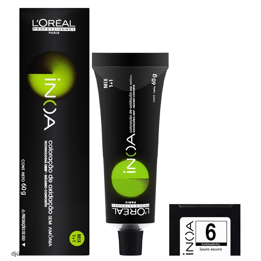 Coloração Tintura Loreal Inoa 6 Louro Escuro 60g | Shopee Brasil