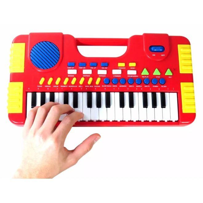 Teclado piano infantil 32 teclas com som e Eletrônico - Center ...