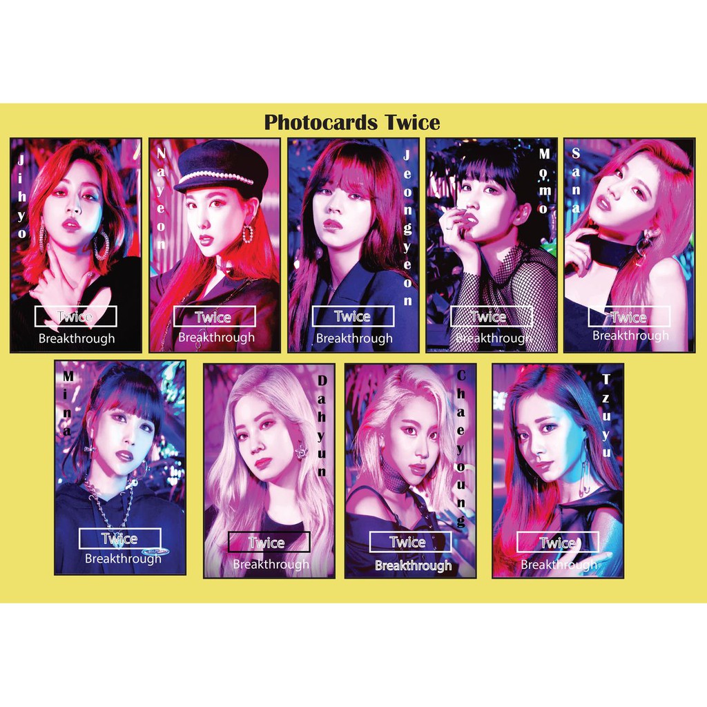 Photocards Twice - Photoshoot de Breakthrough | Shopee Brasil