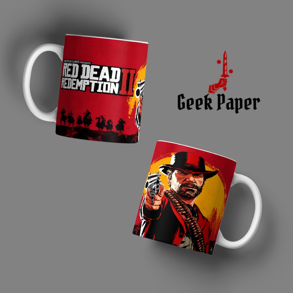 Caneca de Porcelana Red Dead Redemption 2 RDR2 Jogo #01 Cozinha ...