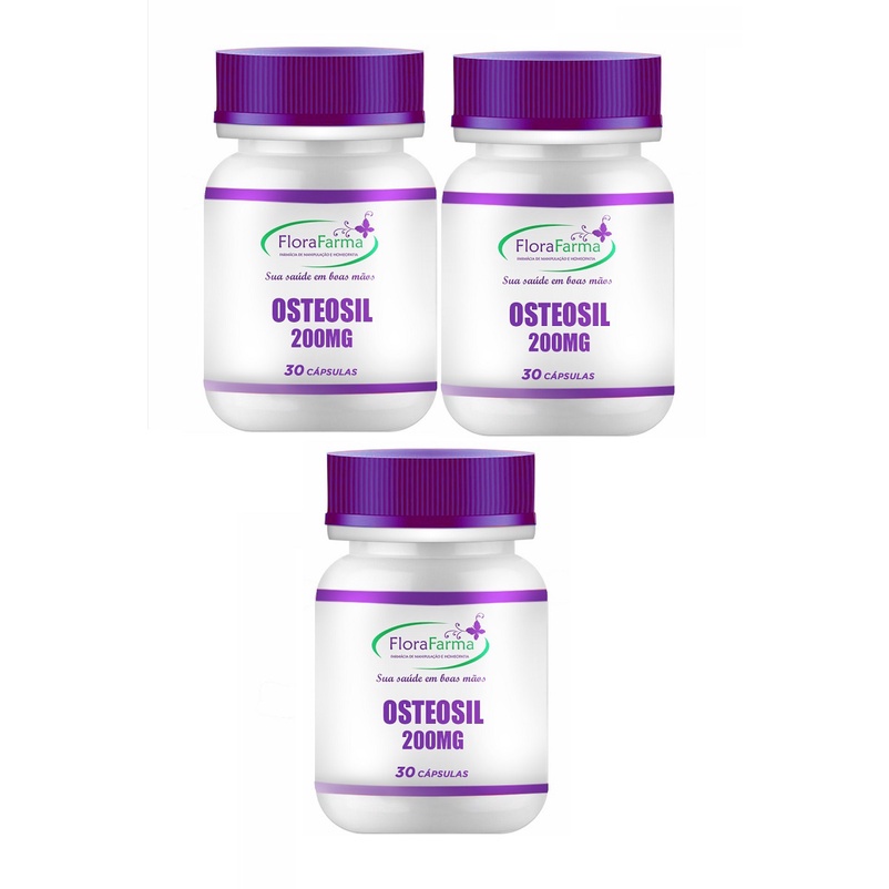Kit Osteosil 200mg 30 Cápsulas - 3 Unidades | Shopee Brasil