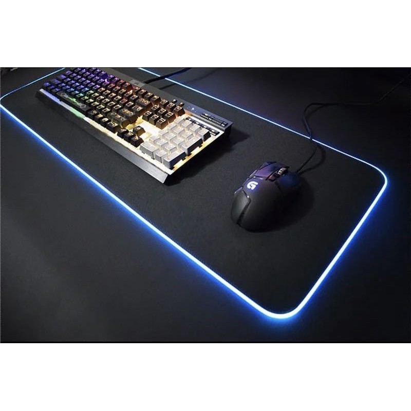Mouse Pad Gamer Grande Com Borda De Led RGB 7 cores 30cm X 80cm ...
