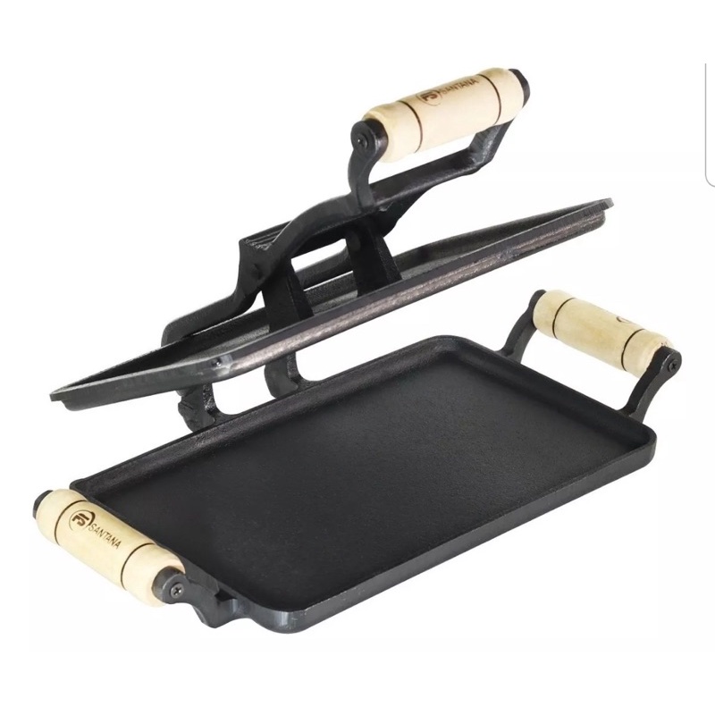 Chapa Grill Sanduicheira Para Lanches Mistos Ferro Fundido | Shopee Brasil