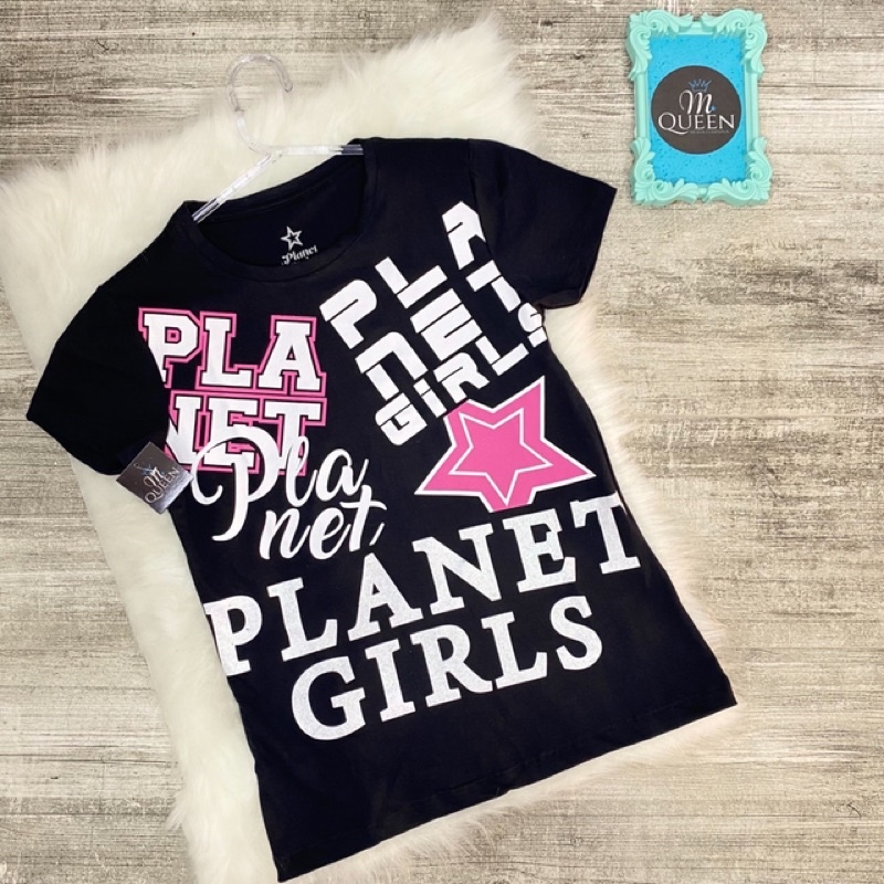 Tshirt Logo Letreiro - Planet Girls | Shopee Brasil