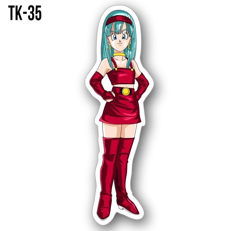 ADESIVO DRAGON BALL - BULMA STICKER 10X10CM | Shopee Brasil