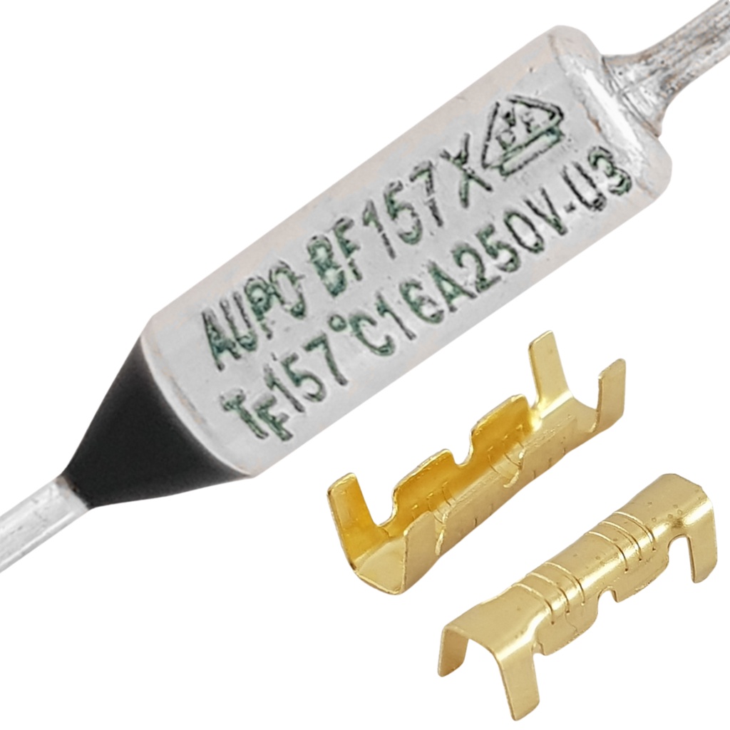Fusível Térmico 157 Graus 16A 250V 157C 3pç + 6 Terminal Luva | Shopee ...