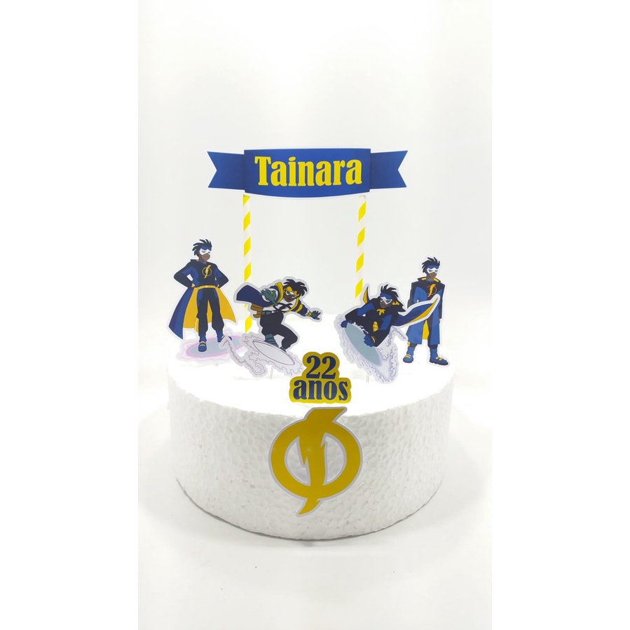 Topo de Bolo / Topper Personalizado - Super Shock | Shopee Brasil