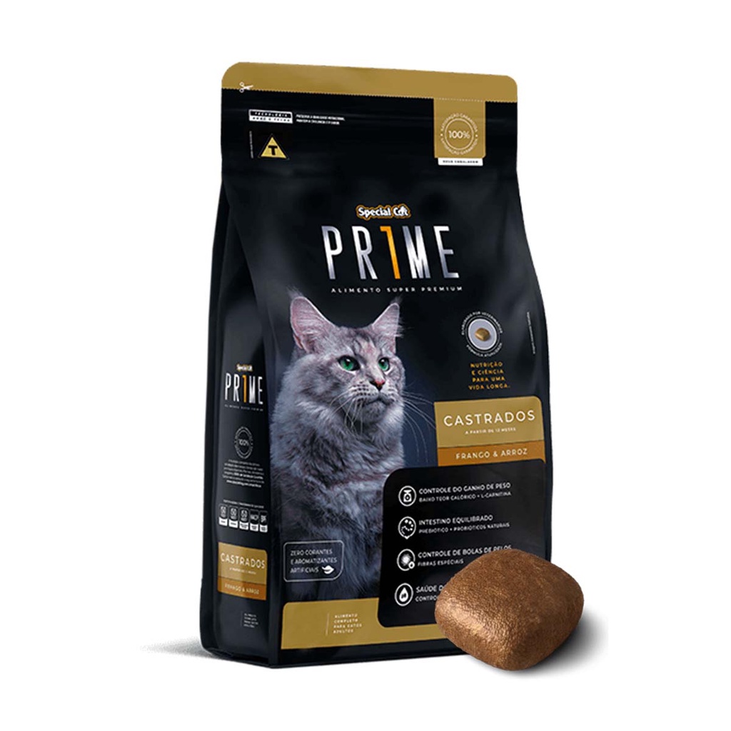 Ração Special Cat Prime Castrados Frango e Arroz 20 Kg | Shopee Brasil