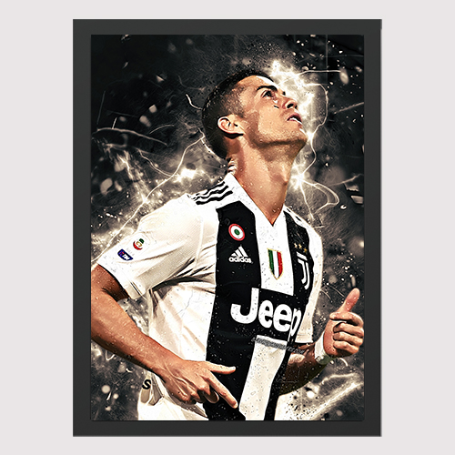 Quadro Decorativo Cristiano Ronaldo CR7 Juventus 45x33 A3 | Shopee Brasil