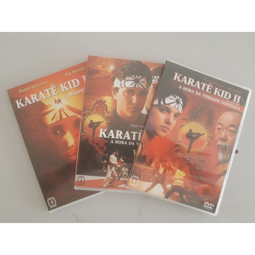 DVD Karate Kid, I, II e III, Originais, com Cards.. | Shopee Brasil