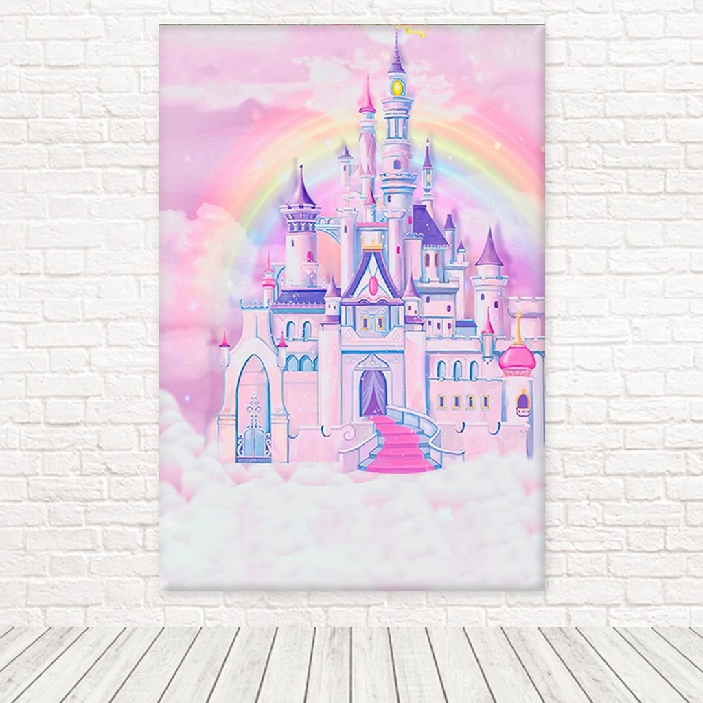 Painel Retangular Tecido Sublimado 3D Castelo 1,50x2,20 WRT-4344 | Shopee Brasil