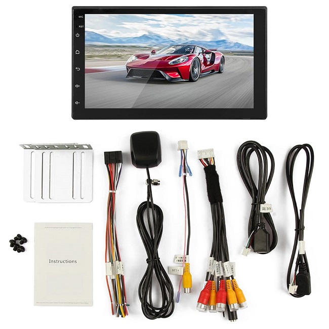 Multimidia MP5 7 Polegadas 12V, Android, Bluetooth, GPS, USB, RAM 1G ...