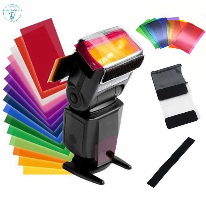 12 Cores/Pack Flash Color Gel Filtros Para Câmera Foto Filtro | Shopee ...