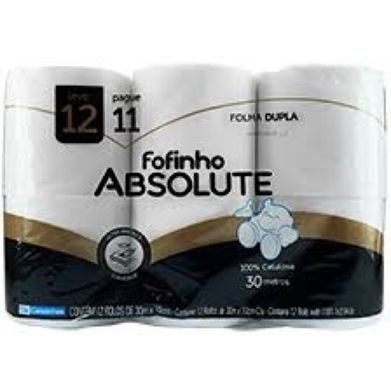 Papel Higienico Fofinho Absolute Folha Dupla Lv12 Pg11 | Shopee Brasil