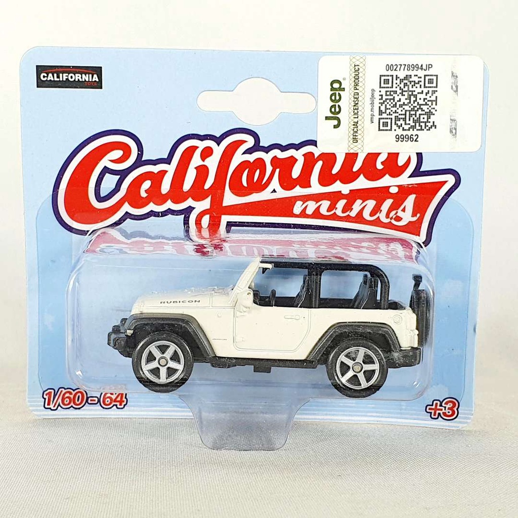 Miniatura Jeep Wrangler Branco 1/64 California Minis | Shopee Brasil