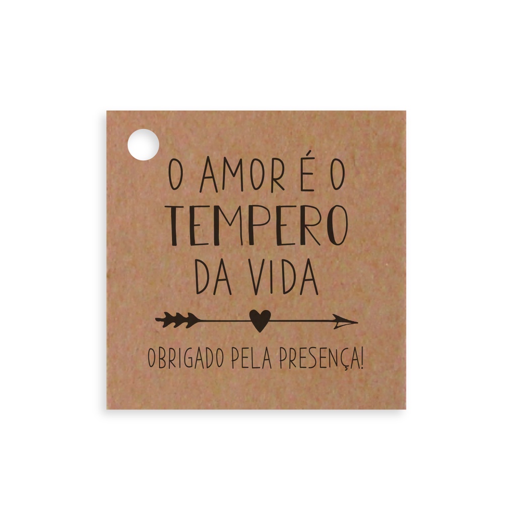 100 Tags Kraft Casamento Lembrancinha - O Amor É O Tempero Da vida ...