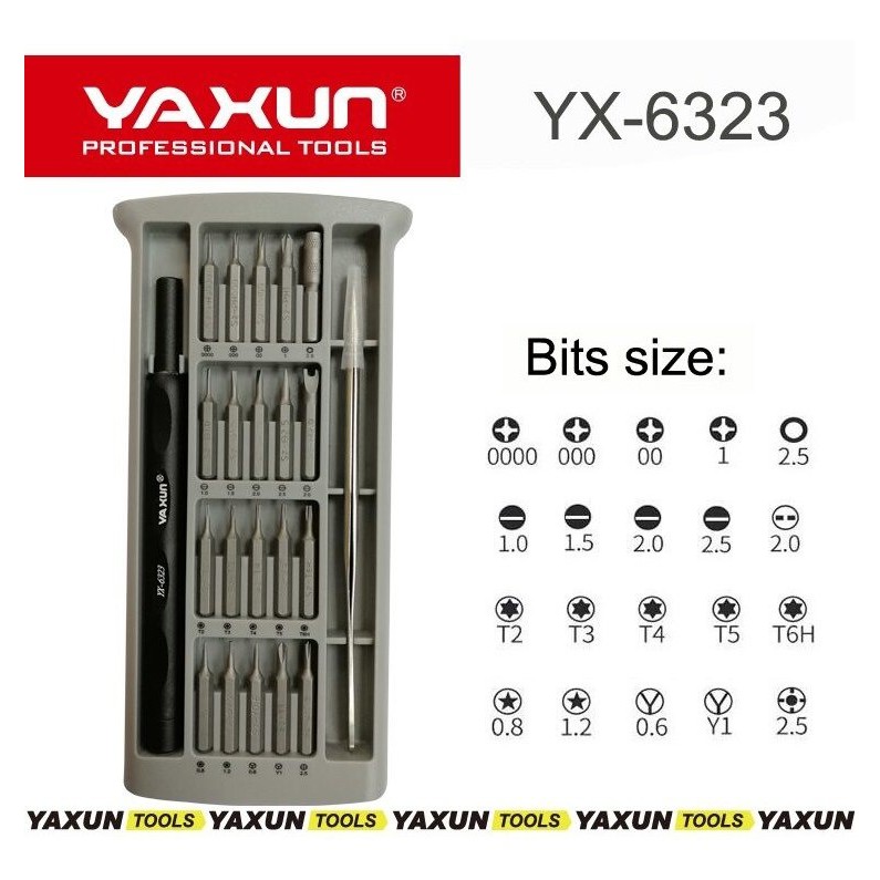 Kit Chaves Ferramentas Yaxun Yx-6323 Alta Qualidade 22 Em 1 | Shopee Brasil