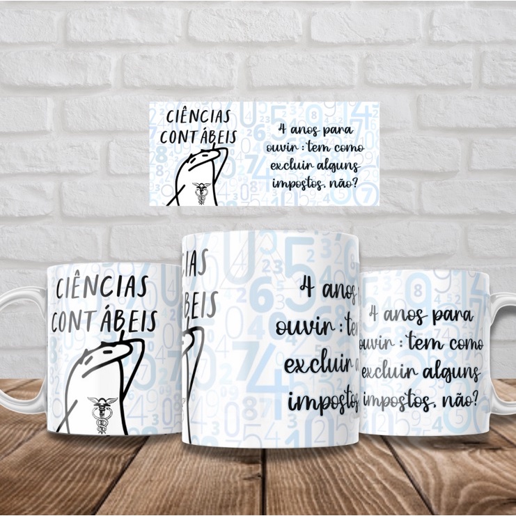 Caneca Flork Meme Ciências Contábeis - Porcelana 325ml Md161 | Shopee ...