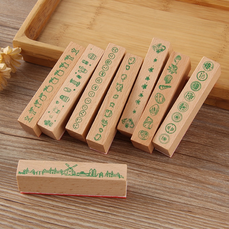 Carimbo De Borracha De Madeira Para Artesanato Diy Com Formato De ...