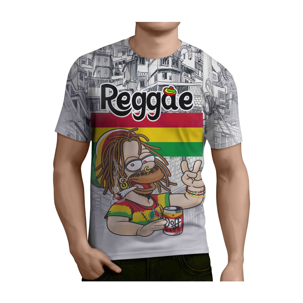 Camisa camiseta personalizada homer simpsons reggae desenho tv | Shopee ...