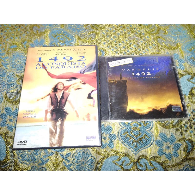 dvd 1492 a conquista do paraíso usado original+ cd trilha | Shopee Brasil