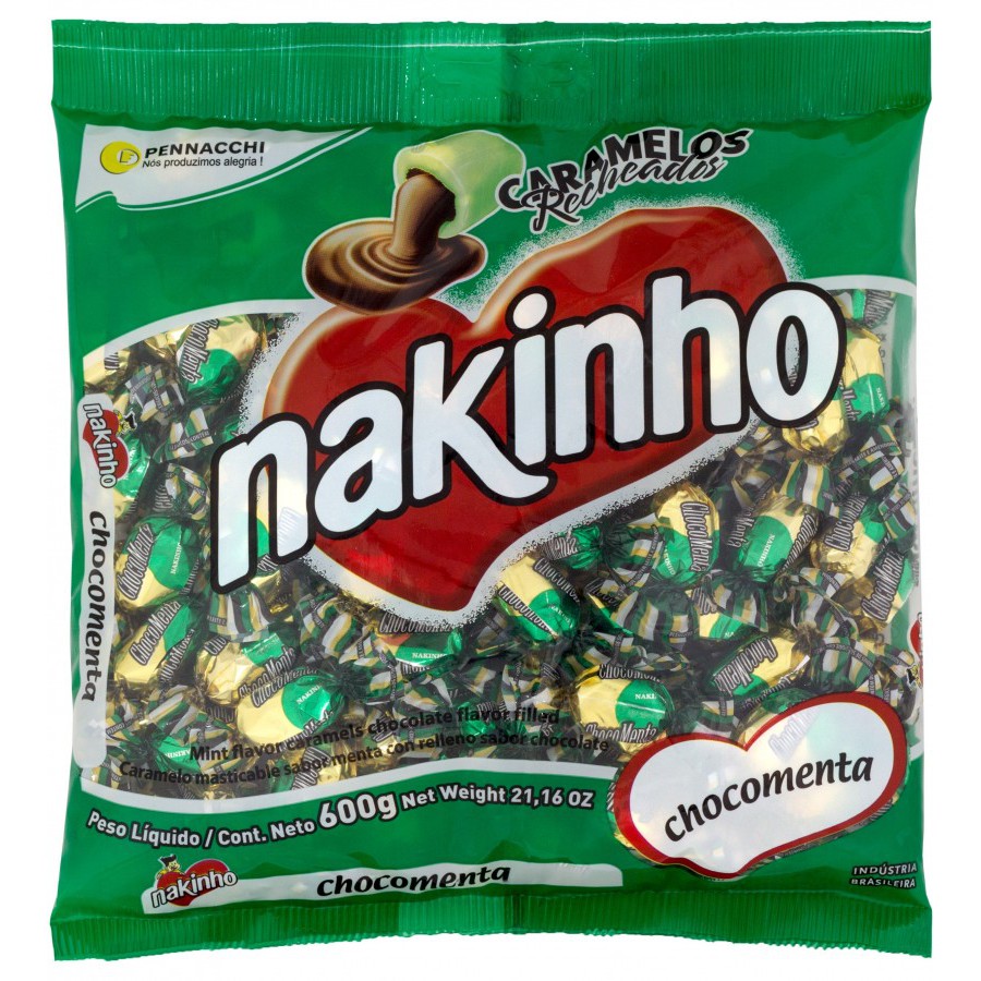 4 pacotes de Bala CHOCOMENTA Nakinho - pacote com 600 gramas | Shopee ...