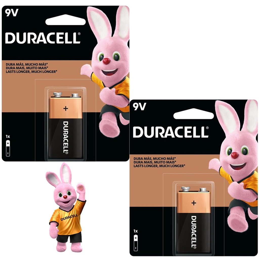 Pilha 9v Bateria 9 volts Duracell Alcalina quadrada Retangular Comum ...