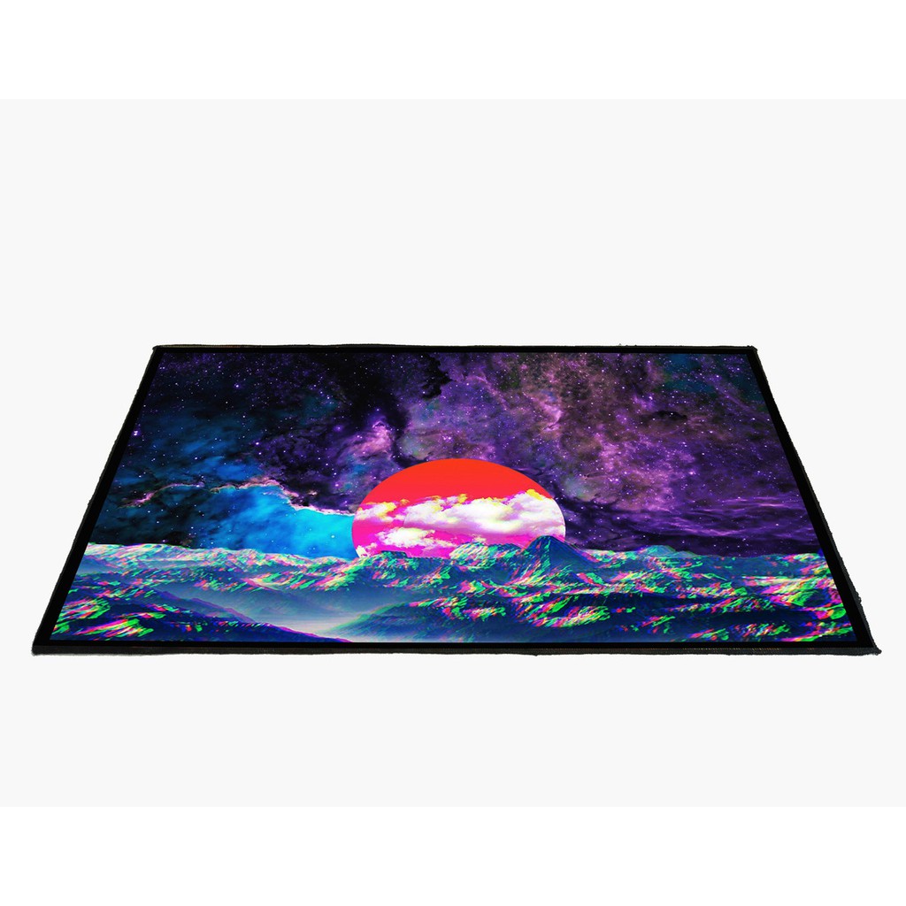 Mouse pad Grande Gamer 60x30cm Sol Psicodelico com borda costurada ...